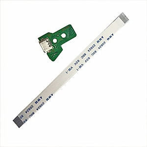 Huasheng Suda 2PCS USB Charging Port Board JDS-055 Replacement for Sony PS4 Controller Dualshock w/Flex Cable