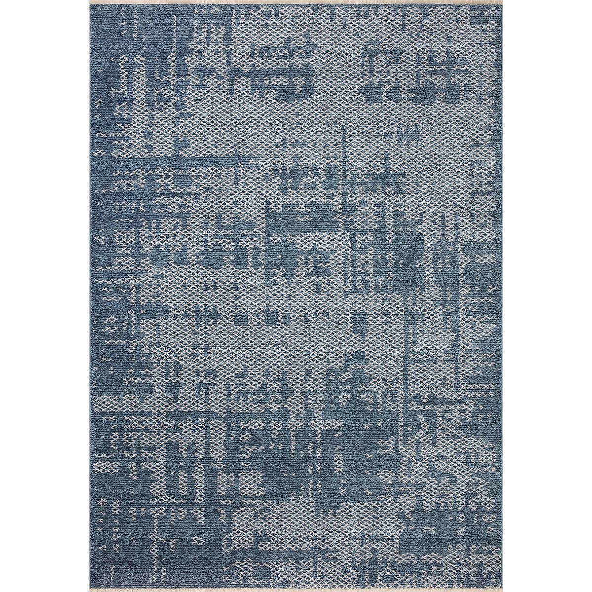Loloi II Vance Collection VAN-01 Denim/Dove 2'-7" x 12'-0" Runner Rug