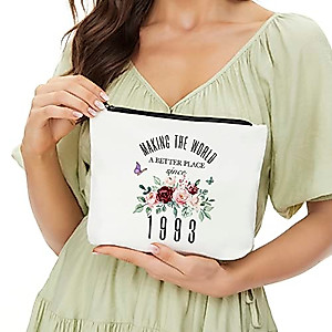 JIUWEIHU Women's 30th birthday gifts, 30th birthday decorative gifts, 30th birthday gifts for sisters, friends, colleagues, girlfriends, daughters, nieces - cosmetic bags since 1993