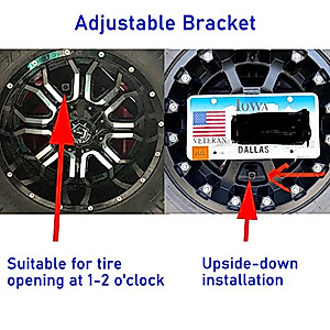 EWAY Classic 2.0 Backup Reverse Rear View Camera for Jeep Wrangler Compass Commander Liberty Patriot Grand Cherokee 2007-2018 Rubicon 2018-2020 Gladiator / with Spare Tire Adjustable Mount
