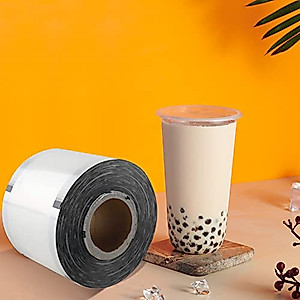 HYDDNice Cup Sealer Film 3300 Pcs Clear PP Material Tea Sealing Film for 90-105mm Diameter Cups