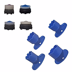 4 Pack Faucet Replacement Part Insert Filter + 4 Pack Removal Wrench Tool, Aerators Water Saving Flow Restrictor Set for Sink Tap Aerators M16.5 18.5 21.5 24 (4Size) /1.2GPM,1.5GPM,1.8GPM,2.2GPM