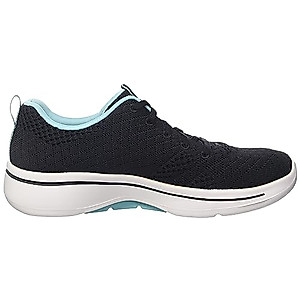 Skechers Women's Go Walk Arch Fit-Unify Sneaker, Black/Aqua, 9