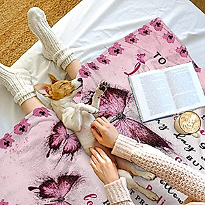 UHANKRU Granddaughter Gifts from Grandma, Gifts for Granddaughter Birthday Gifts, Graduation Gifts for Granddaughter, Granddaughter Throw Blanket 60"x50"