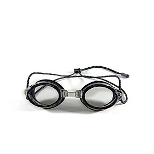 Resurge Sports Anti Fog Racing Swimming Goggles with Quick Adjust Bungee Strap (Black)