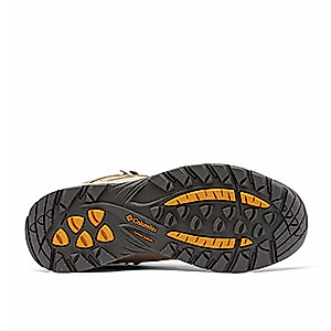 Columbia womens Newton Ridge Plus Waterproof Amped Boot Hiking Shoe, Oxford Tan/Dusty Green, 7 Wide US