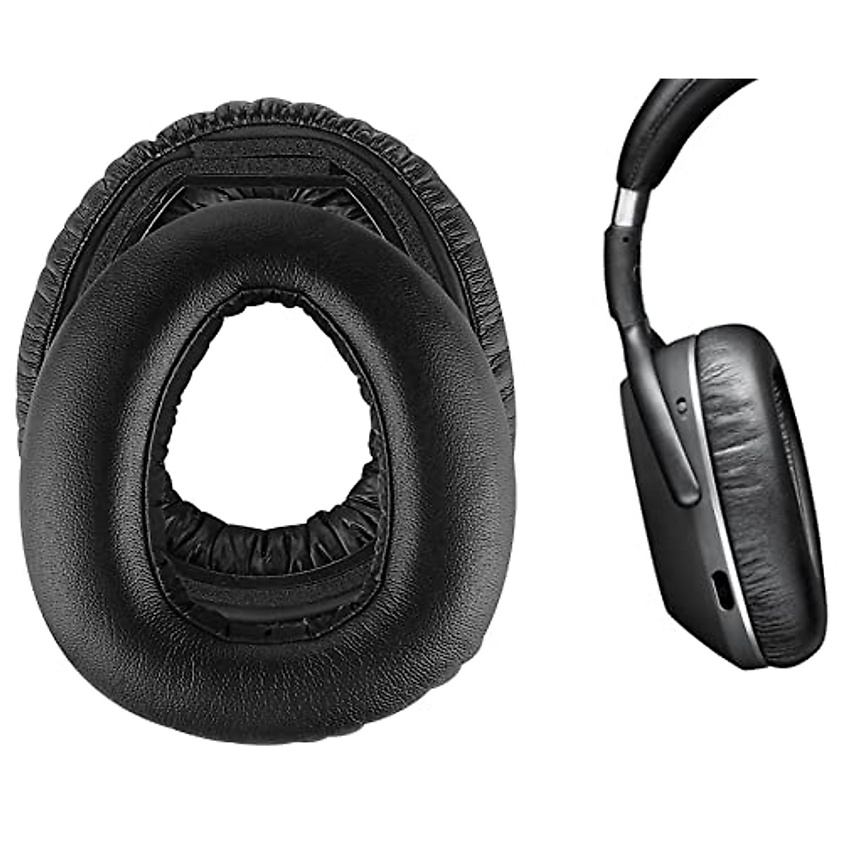 Replacement Ear Pads Cushions for Sennheiser PXC 550 PXC 550-II Wireless MB 660 PXC480 Series Headphones Earpads, Headset Ear Cups Repair Parts (Black Cushions for Sennheiser PXC 550)