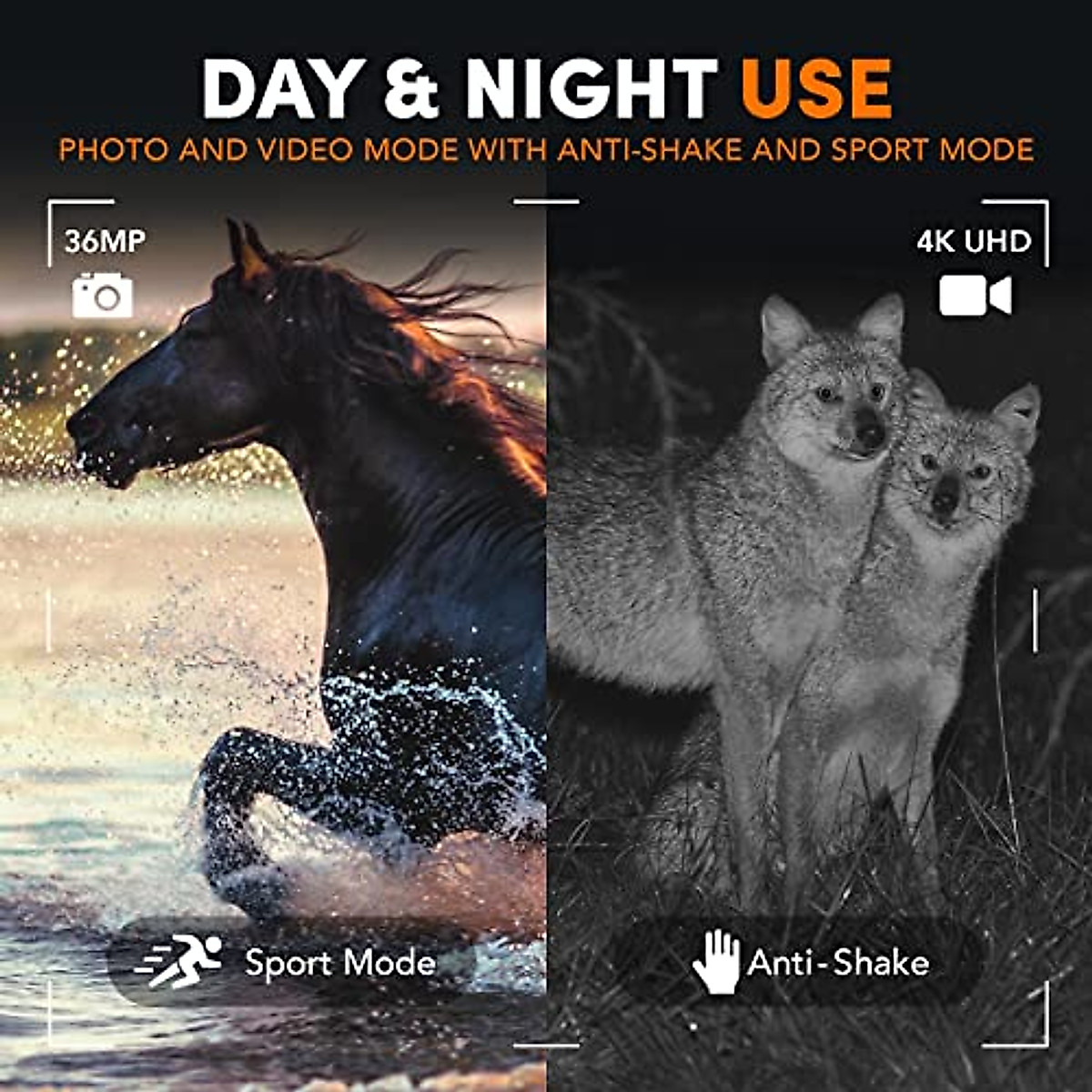 GTHUNDER Night Vision Binoculars - 4K Rechargeable Infrared Digital Night Vision Goggles with Distant Night Visible Range - 32GB TF Card for Media Storage—Perfect for Adventure and Surveillance