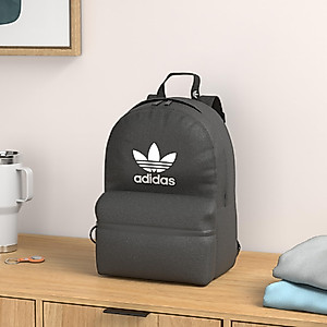 adidas Originals Trefoil 2.0 Mini Backpack Small Travel Bag, Black/White, One Size