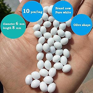 Magnetic Stirrer Stir Bar PTFE Magnetic Mixer Stir Bars (6X8mm, Olive Shape, 10pcs)