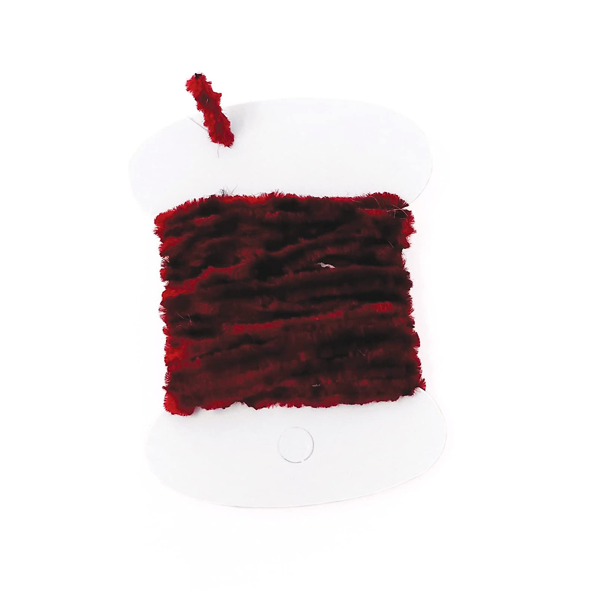 Angler Rayon Chenille Fly Tying Materials - Fly Tying Thread for Tying Flies - Fly Fishing Accessories for Fly Fishing Kit - Many Colors - (2 Yards) (Burgundy, Medium)