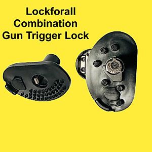 Lockforall Gun Trigger Lock, 3 Digit Set Own Combination Lock Password- Universal Fits with BB Gun Firearms Shotgun, Handgun, Pistol. (Black*10 Pack)