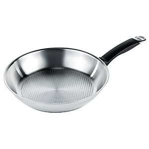 KUHN RIKON Silver Star Bratpfanne / Pfanne unbeschichtet aus Edelstahl mit Wabenboden, 24 cm, alle Herdarten inkl. Induktion, krosses und fettarmes Braten