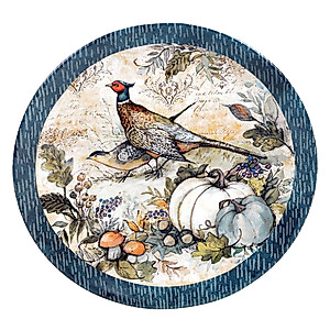 Certified International Harvest Gatherings Round Platter, 13" Diameter, Multicolor