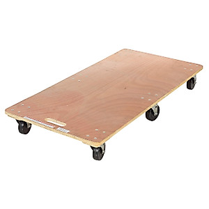 Vestil HDOS-2448-6SW Hardwood Solid Deck Dolly 47-1/4 in. x 23-1/2 in. x 6-1/4 in. 1200 Lb. Capacity