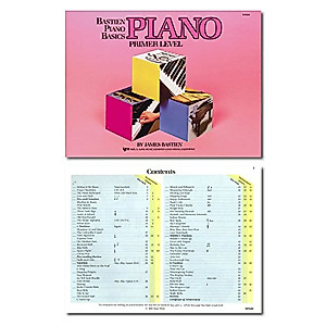 Bastien Piano Basics Primer Level Learning Set by Bastien - Lesson, Theory, Performance, Technique & Artistry Books & Juliet Music Piano Keys 88/61/54/49 Full Set Removable Sticker