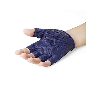 Boys and Girls Bike Gloves for Balance and Pedal Bicycles for Kids Age 3-10 Half-Finger Cycling Riding Scooter Gloves (Blue, XS(3-4years))