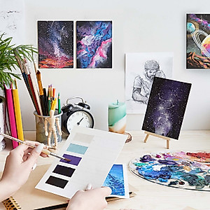 ARTEZA Canvas Boards for Painting, 11 x 14 Inches, Pack of 14, Blank White Canvas Panels for Acrylic, Oil and Gouache Painting