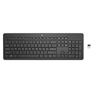 HP 230 Wireless Keyboard - Wireless Connection - Low-Profile, Quiet Design - Windows & Mac OS - Laptop, PC Compatible - Shortcut Keys & Number Pad - Long Battery Life (‎3L1E7AA#ABA),Black