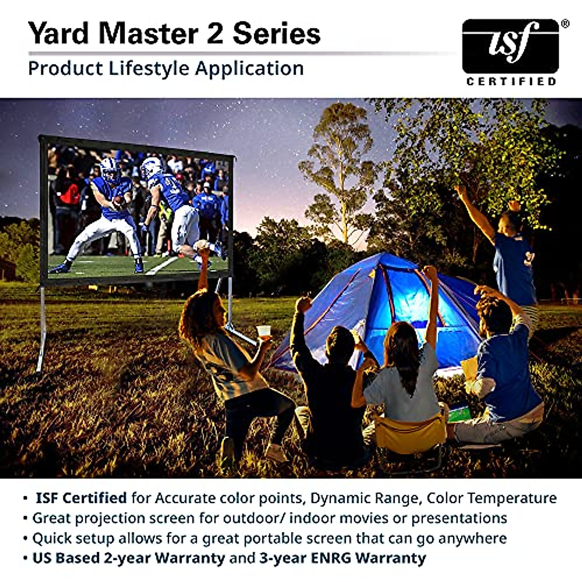 Elite Screens Yard Master 2, 120-inch Outdoor Indoor Projector Screen 16:9, Fast Easy Snap On Set-up Freestanding Portable Movie Foldable Front Projection | US Based Company 2-YEAR WARRANTY, OMS120H2