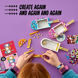 LEGO DOTS Ice Cream Picture Frames & Bracelet 41956 Craft Building Toy Set for Girls, Boys, and Kids Ages 6+; Customizable Holder Kit for Photos or Jewelry (474 Pieces)