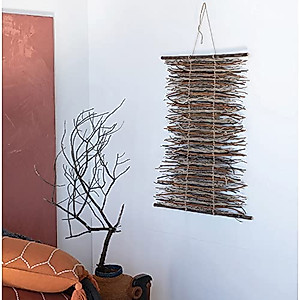 Bloomingville Hand-Woven Seagrass, Orange & Navy Basket