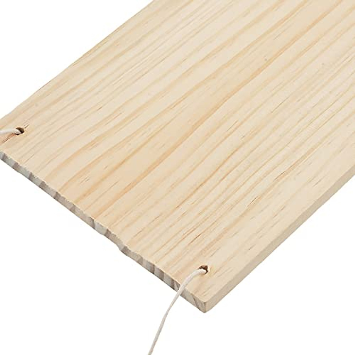 Emivery Wood Wall Hanging Floating Shelves with Tassel Beads Wall Hanging Storage Board Wooden Display Shelf with Rope for Women Girls Kids Bedroom Living Room Decorations Pink