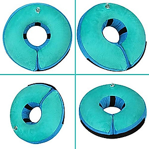 MUKSIRON Recovery Collar for Dogs,Dog Cone After Surgery - Soft Protective Inflatable Pet Recovery Collar and Does not obstruct Vision Dog Collar - Small 5"-8"