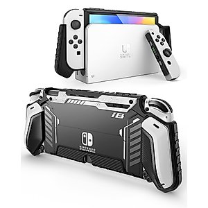 i-Blason Armorbox for Nintendo Switch OLED Case 2021 Dockable Comfortable Grip Protective Anti-Scratch Case Compatible with Nintendo Switch OLED Model and Joy-Con Controller (White)