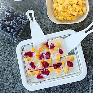 Baotkere Ice Cream Sorbet Frozen Yogurt Maker Machine, Sweet Spot Roller Pan, Instant Cold Plate with 2 Scrapers，Ideal for Soft Ice Cream Gelato Fruit Milkshake Smoothie Making