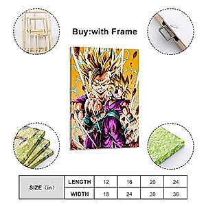 BUJIAN Gohan Super Sayayin 2 Canvas Art Poster and Wall Art Picture Print Modern Family Bedroom Decor Posters 12x18inch(30x45cm)