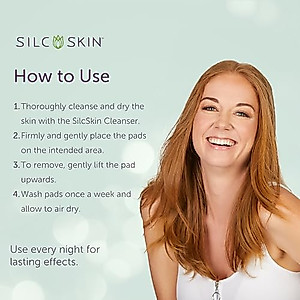 SilcSkin Facial Pad - Full Face Set Reusable Pads, Self-Adhesive Silicone Face Patches, Wrinkle Patches for Face and Eyes - 7 Reusable Face Pads