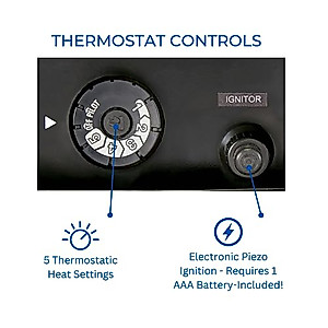 Duluth Forge Dual Fuel Ventless Gas Fireplace Insert, Thermostat Control, 6 Fire Logs, Use with Natural Gas or Liquid Propane, 32000 BTU, Heats up to 1500 Sq. Ft., Black