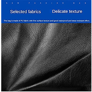 Fashion Men's PU Leather Backpack Business Laptop Bag with USB Simple High-Capacity Bag Students School Daypack for Gifts (Black)