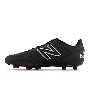 New Balance Men's 442 V2 Academy FG Soccer Shoe, Black/White, 8