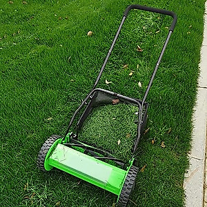 Coldwind 12 inch Lawn Mower for Home use, Small unpowered Hand Pushed Villas, Flowers, Gardening, Mowing, and Weeding,h Style