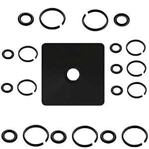(5+5Sets) 3/8" and 1/2" Impact Retaining Ring Clip with O-Ring for Milwaukee Electric/Pneumatic Type Impact Wrench, Retainer Ring Anvil Install Tool Included