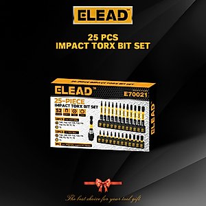 Tamper Proof Torx Bit Set: 25 Pieces T4-T40 Torx Bits Set | Torx Security Bit Set | Security Torx Bit Set | Star Bits Set | 1/4 Hex Torx Screwdriver Bit Sets
