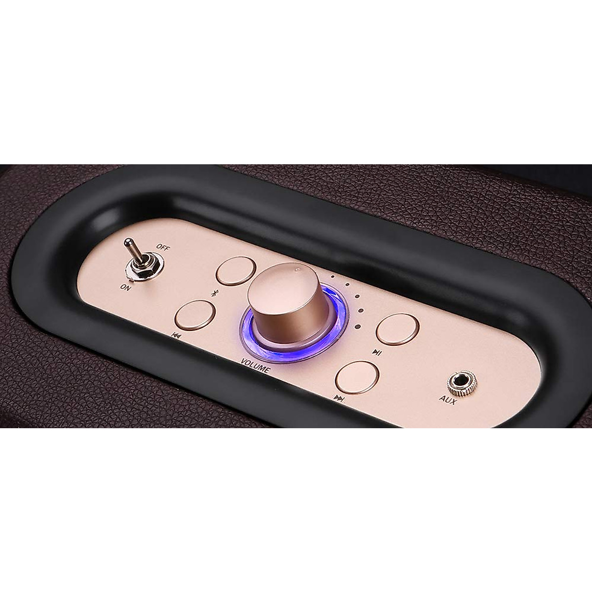 TEWELL Vintage Bluetooth Speakers with Bass Enhanced Technology, Wireless & 3.5mm Aux Input for Cellphone, AC Powered (Upgraded Version)