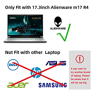 Smatree 17inch Hard Laptop Sleeve Case, Custom Fit for Alienware M17 R4/R3, ASUS ROG Strix Scar 17, Anti-Shock, Water-Resistant, Diamond Pattern