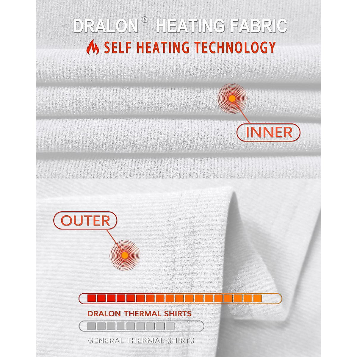 WOWENY Thermal Shirts for Women Base Layer Ultra Soft Fleece Lined Long Sleeve Top Thermal Underwear Winter Cold Weather(White,Medium)