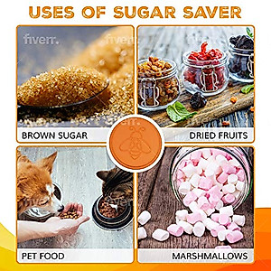 Enolvo Brown Sugar Keeper Bee - Terra Cotta Brown Sugar Saver, Brown Sugar Disc to Maintain Food Moisture, Brown Sugar Softener Stone, Humidifying Hydrostone (Orange Box)