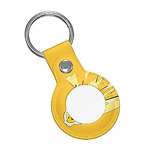 Cute AirTag Case Leather for Kids Child Air Tag Key Ring Anti-Lost, Anti-Scratch, Protective Cover Compatible with AirTag Holder 2021