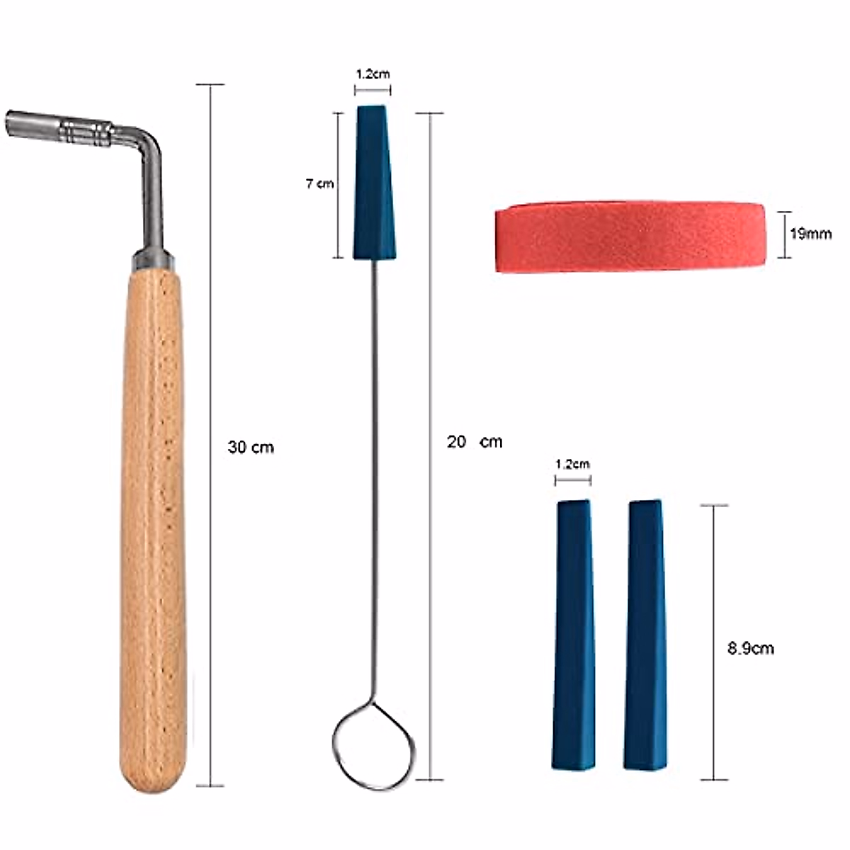 Ecloud Shop Professional Piano Tuning Hammer Tuner 6pcs Tool + case