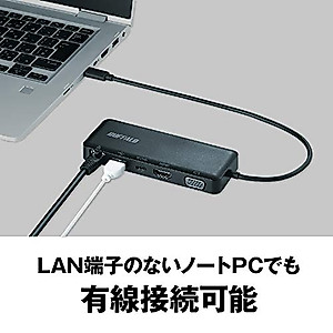 Buffalo LUD-U3-CGD/N USB Type-C Connection, 5-in-1 Docking Station, PowerDelivery, Wired LAN, HDMI, VGA, USB 3.2 (Gen 1) Compatible Port, MacBook/Surface Manufacturer Operation Confirmed