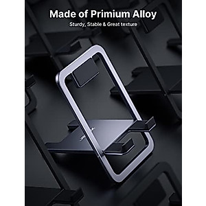 JSAUX Universal Tablet Stand, Portable Foldable Tablet Holder for Desk Compatible with iPad Mini/Air, Samsung Galaxy Tab, Kindle Fire, Steam Deck, Switch, ROG Ally, iPhone and Other Tablets-Gray