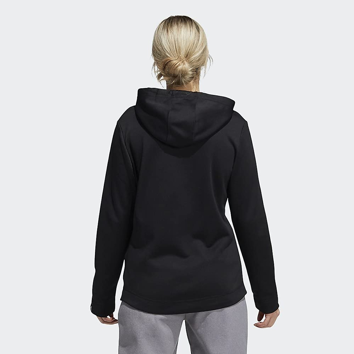 adidas Women's Game and Go Big Logo Hoodie, Black/Chalk White, X-Small