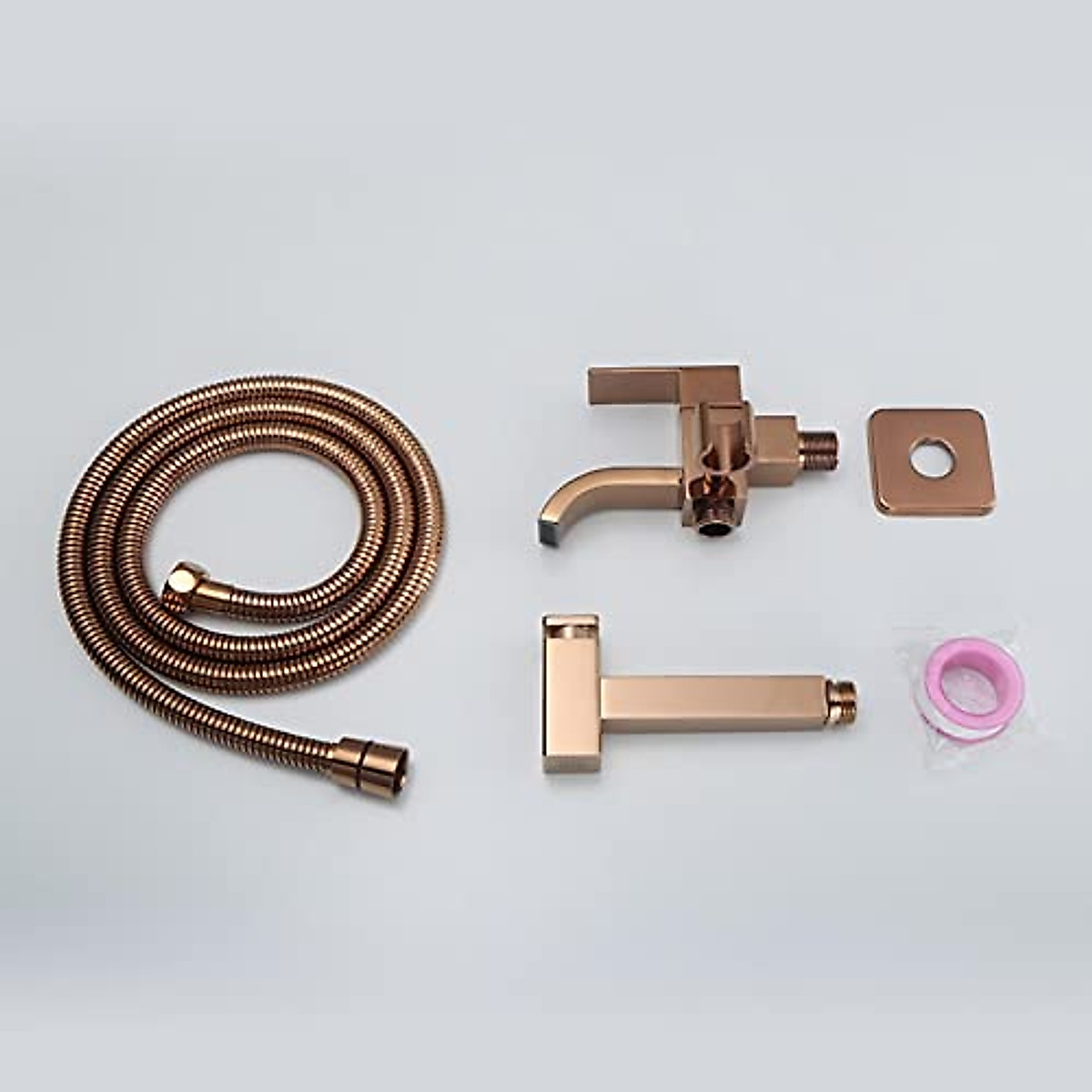 MINJING Handheld Bidet Sprayer Kit Rose Gold Single Cold Bathroom Tap Dual Function Toilet Bidet Douche Spray for Bathroom, A