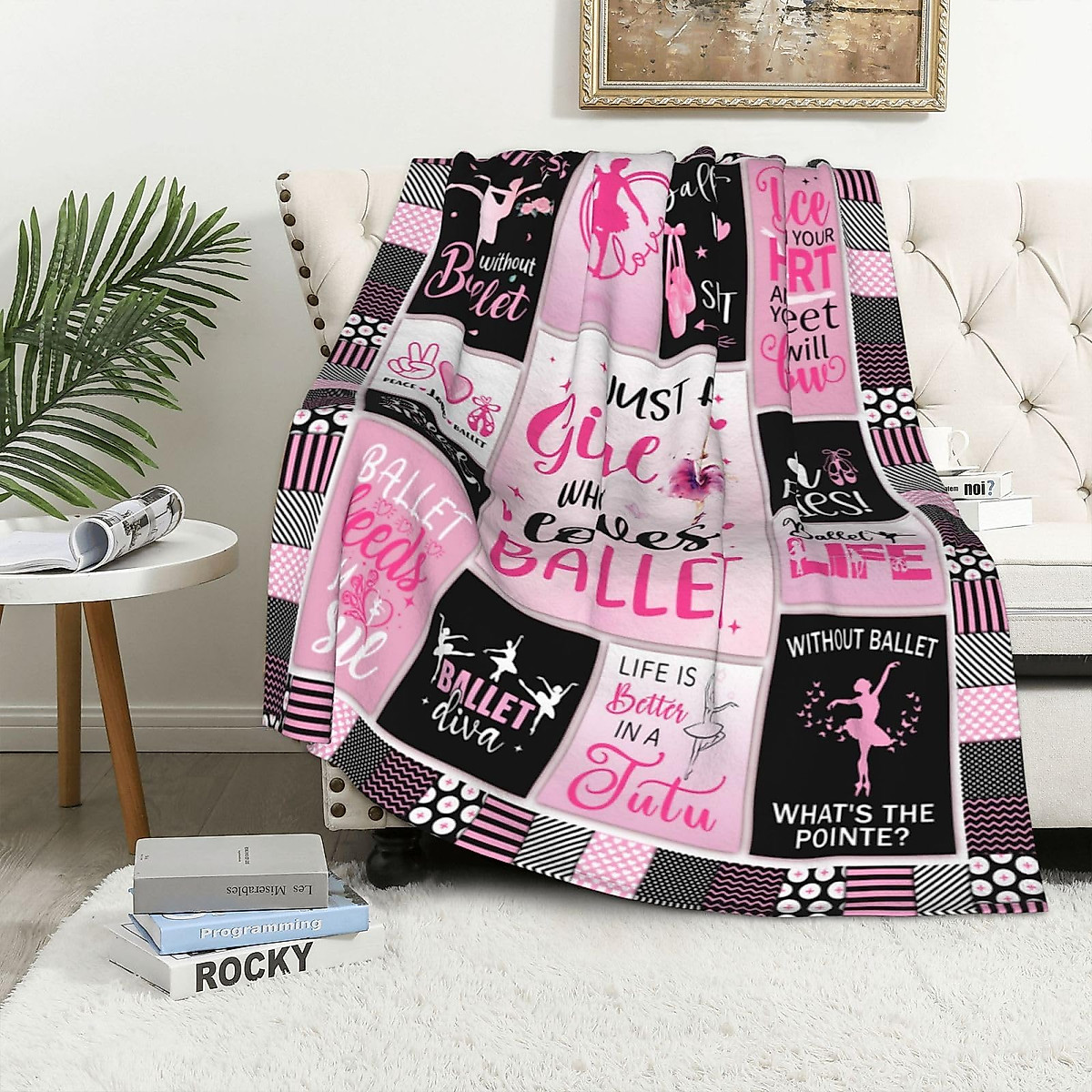 Stbyiz Dance Gifts Throw Blanket 60"x 50" - Dance Recital Gifts for Girls - Ballerina Gifts for Girls Teens - Ballet Dancer Gifts - Best Gifts for Dance Recital for Girls - Gifts for Ballerinas