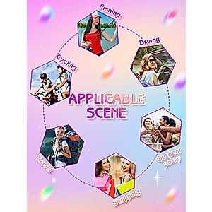 Geyoga 6 Pcs Pink Clear Sun Visor Hats Plastic Sun Visor UV Protection Golf Cap Unisex PVC Transparent Visor Cap for Women Men